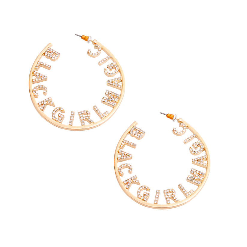 Gold BLACK GIRL MAGIC Hoops – MJs Bohemian Jewels