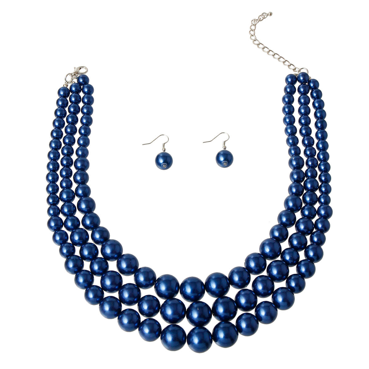 Elegant Multi-Strand Blue Pearl Set – MJs Bohemian Jewels