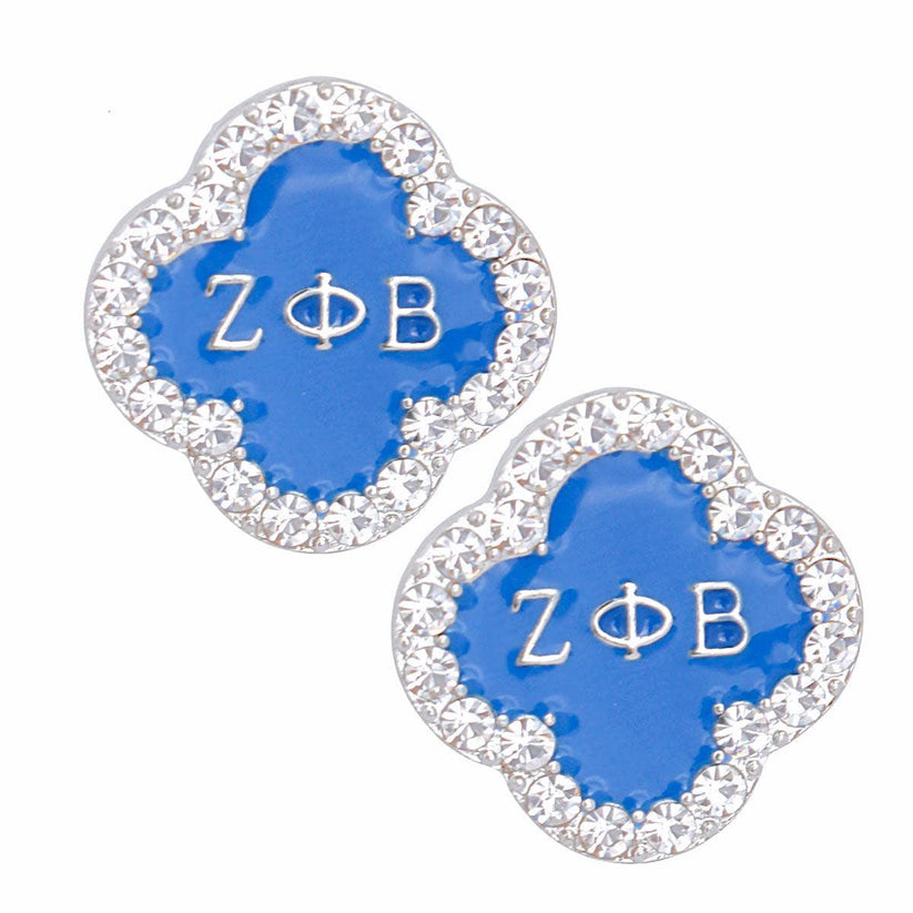 Blue Zeta Sorority Studs ZPB – MJs Bohemian Jewels